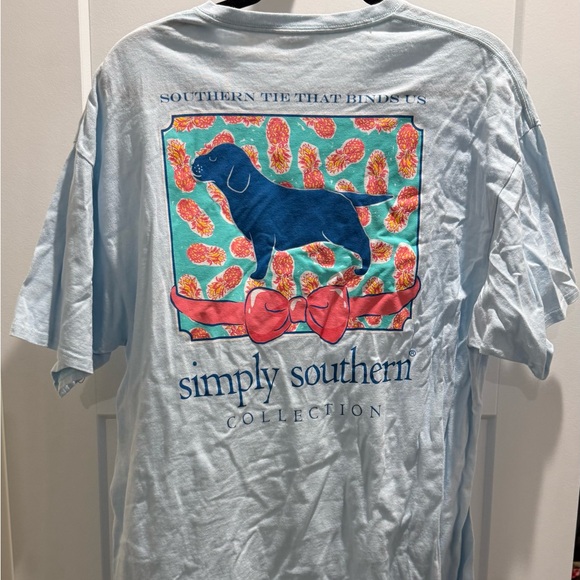 Simply Southern | Tops | Simply Southern Light Blue Tshirt | Poshmark